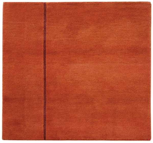 Handmade Pure Wool Landing Rug | Lava Dark 32x32 | Liza Phillips Design